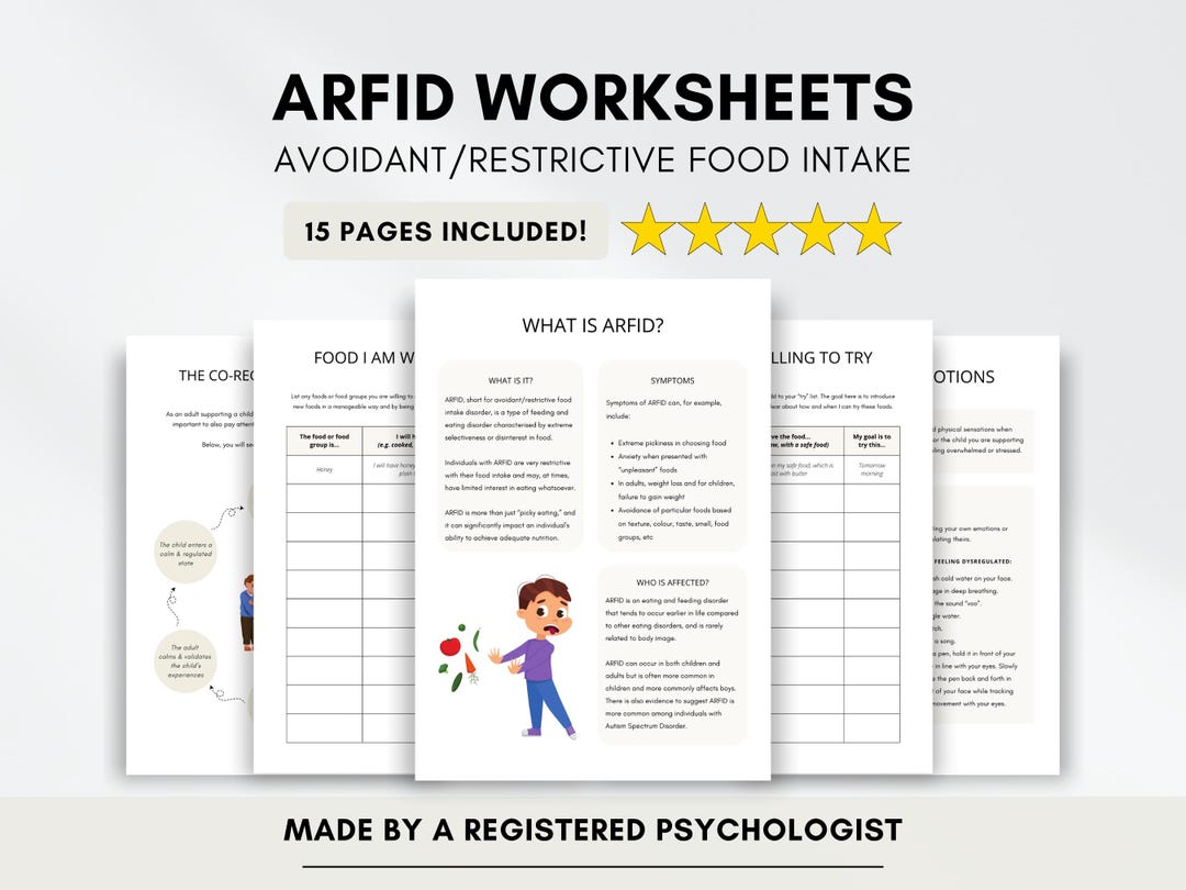 ARFID Therapy Handouts With DSM-5 Criteria and Sensory Processing (PDF ...