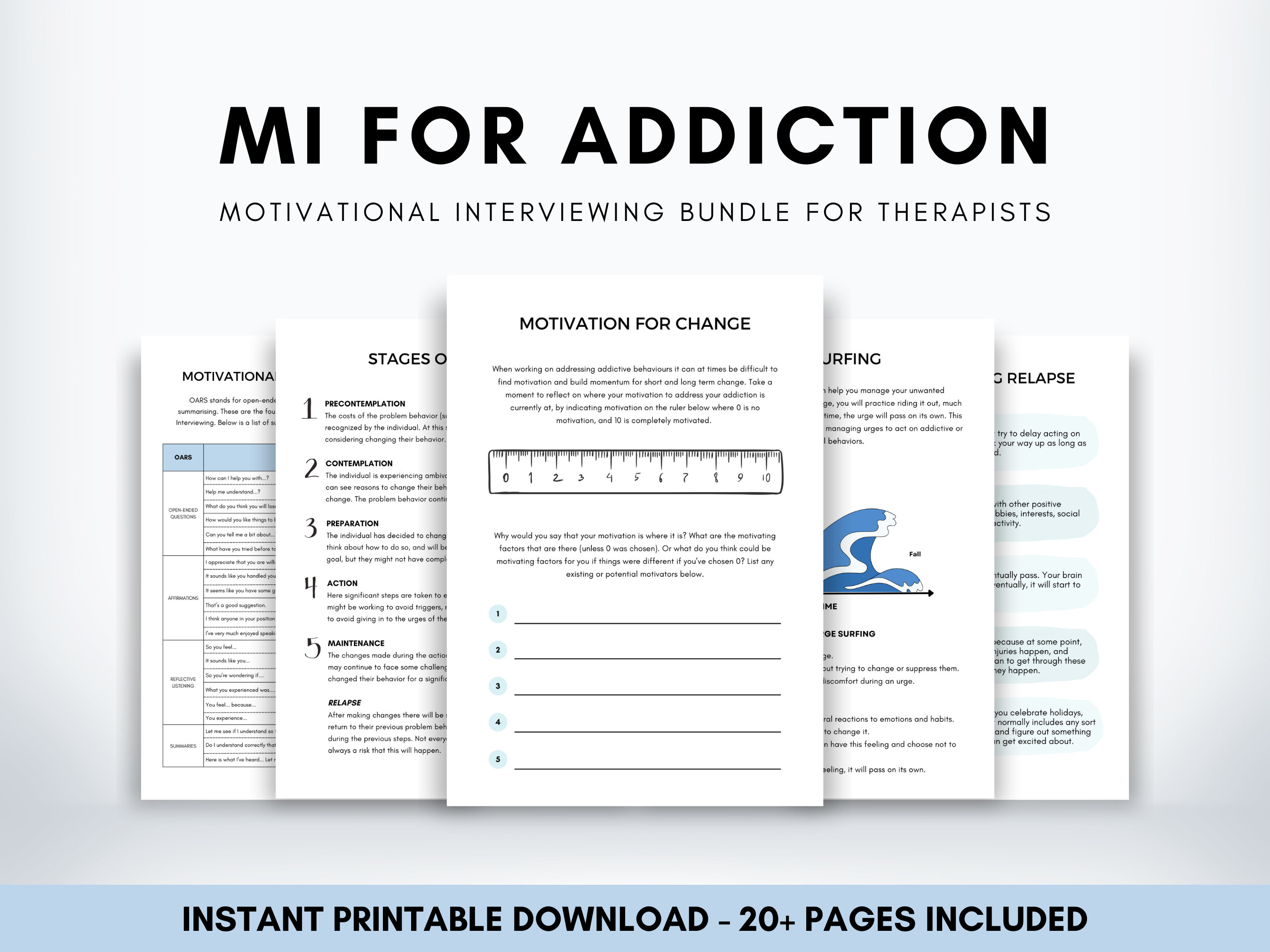 Motivational Interviewing Cheat Sheet for Addiction Recovery, MI ...