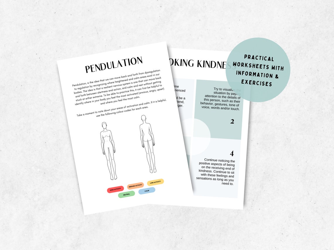 Somatic Experiencing Trauma Worksheets Nervous System Regulation ...