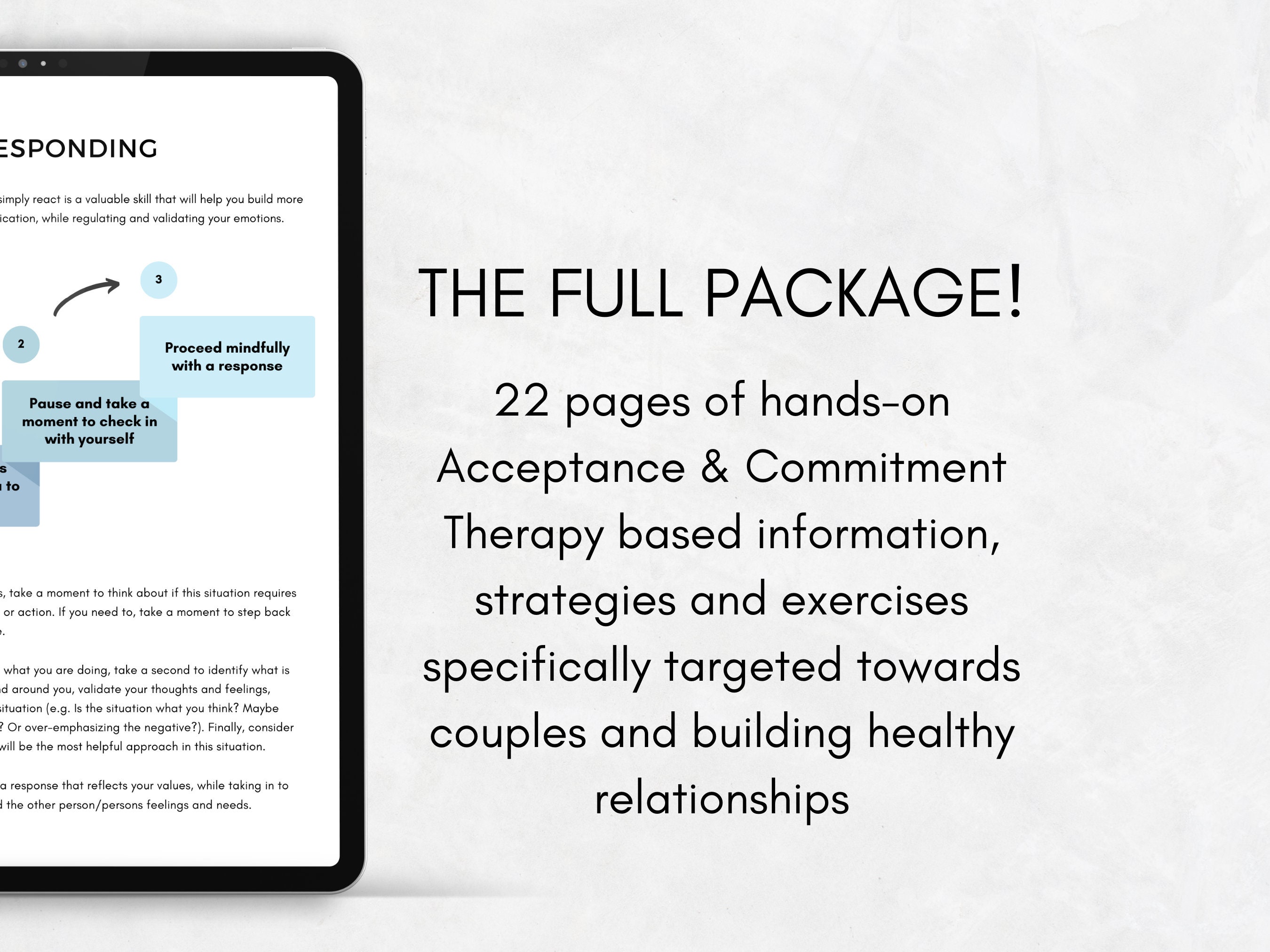 ACT Therapy Worksheets for Couples, Building Healthy Relationships ...