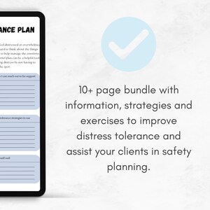 DBT Safety Plan Template Worksheets With Distress Tolerance Framework ...