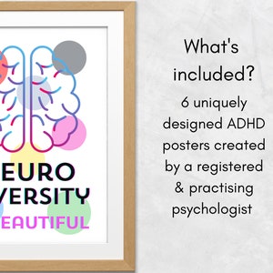 Neurodivergent Poster Bundle for ADHD Awareness, Neurodiversity Print ...