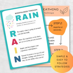 Grounding Poster Bundle for Mental Health | Grounding Exercise Digital ...