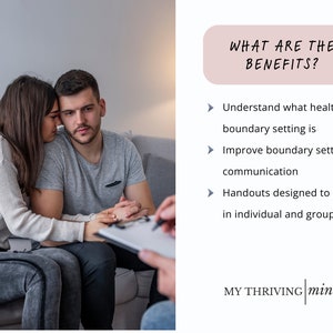 Boundary Setting Therapy Handout for Setting Healthy Boundaries and ...