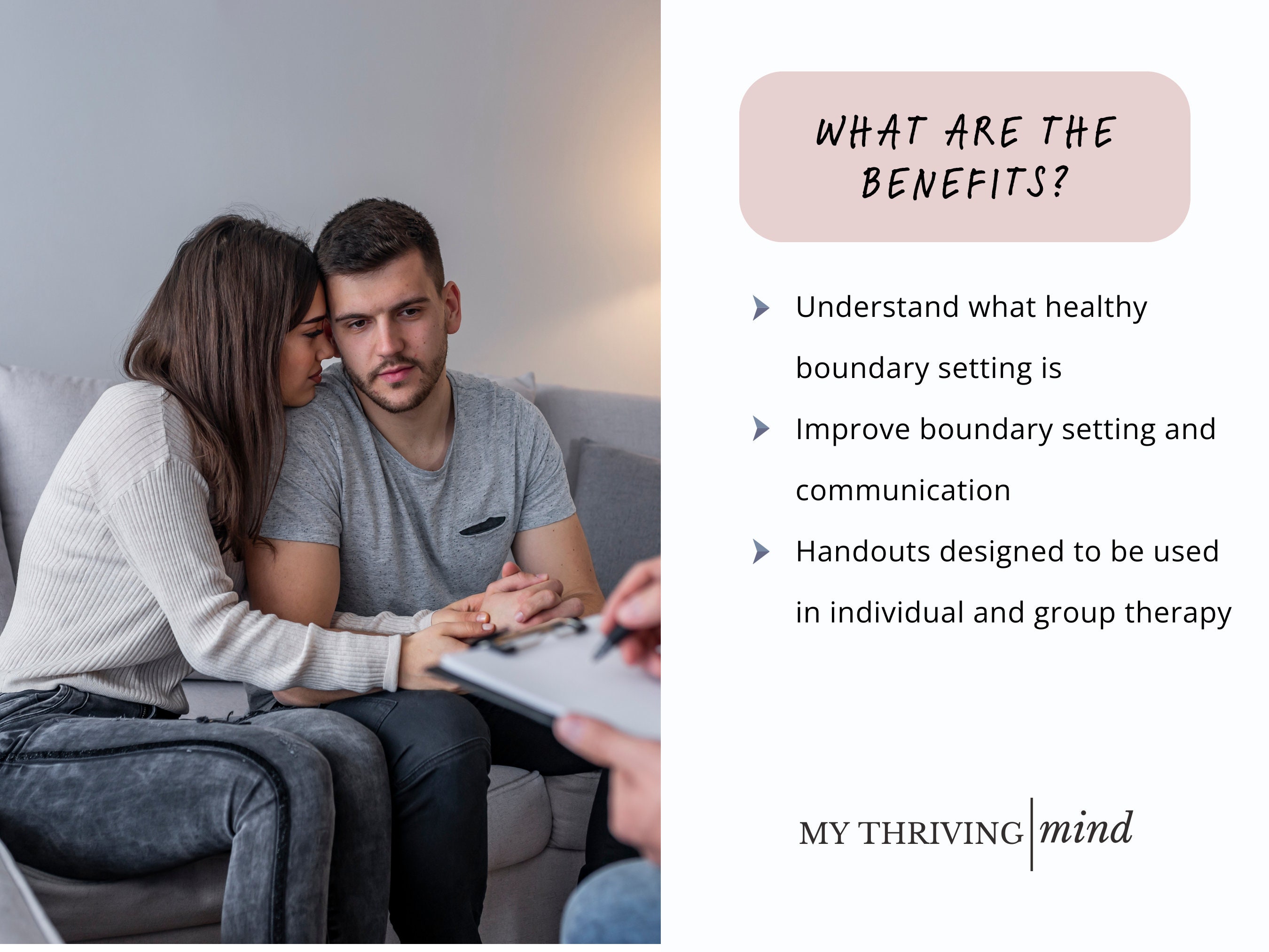 Boundary Setting Therapy Handout for Setting Healthy Boundaries and ...