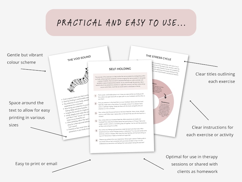 Somatic Therapy Worksheets: Coping Skills & Grounding Techniques (PDF ...