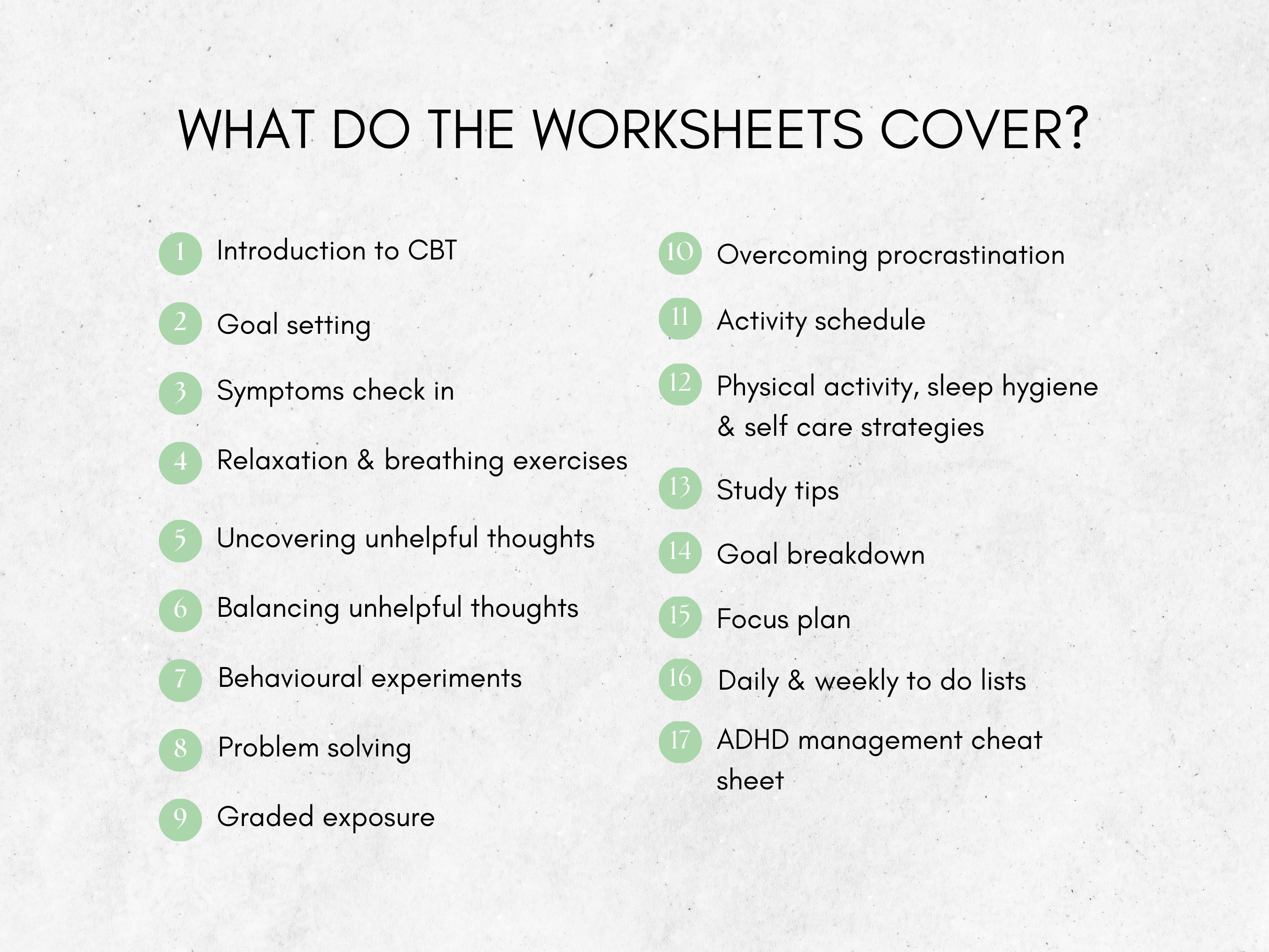 CBT Worksheets for ADHD Brain Bundle, Executive Functioning for Adults ...