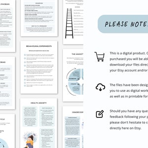 Phobia Worksheets for Managing Anxiety and Fear, CBT Therapy for ...