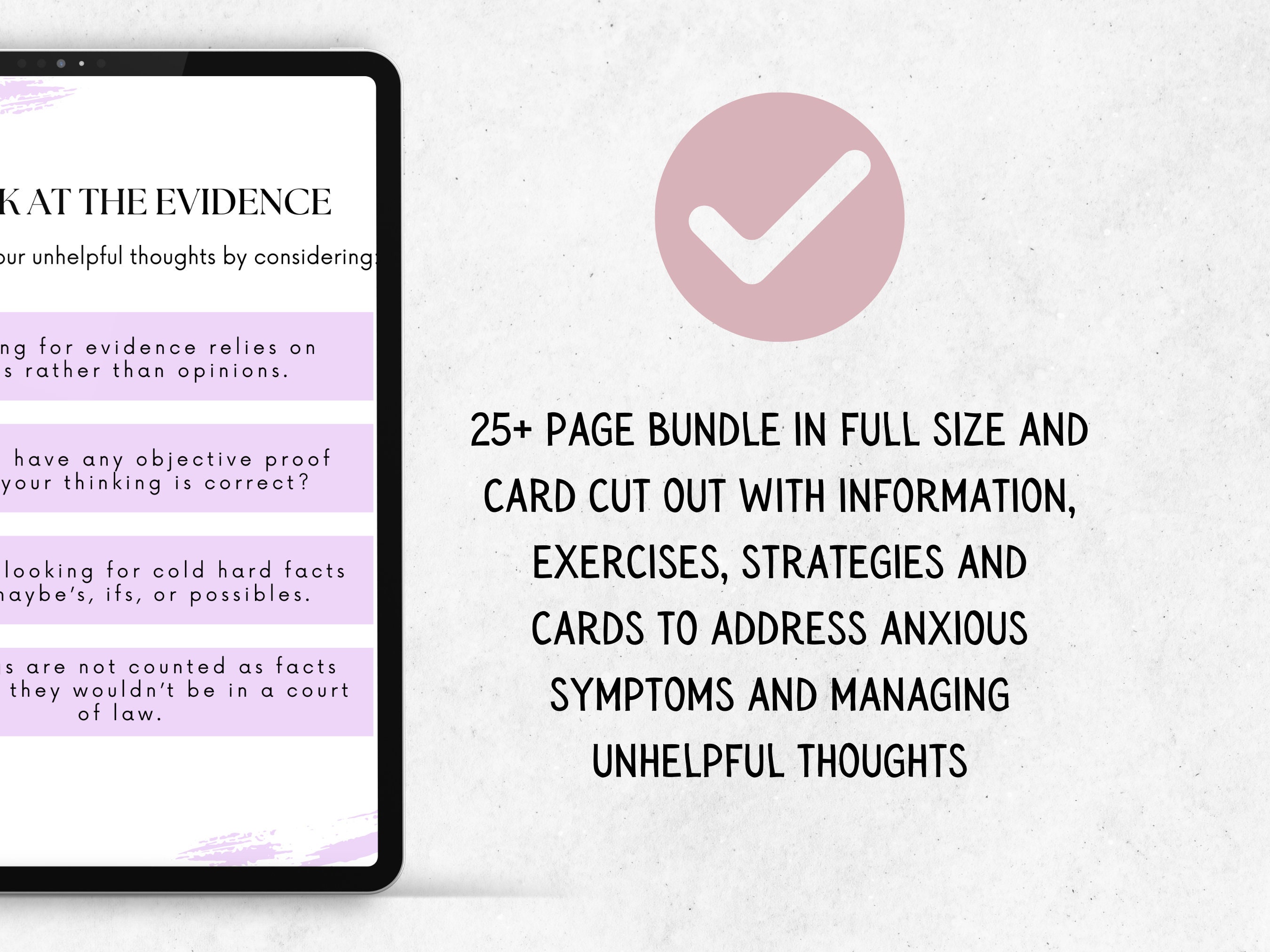 CBT Coping Skills Cards | Thought Balancing Bundle | Therapy Coping ...