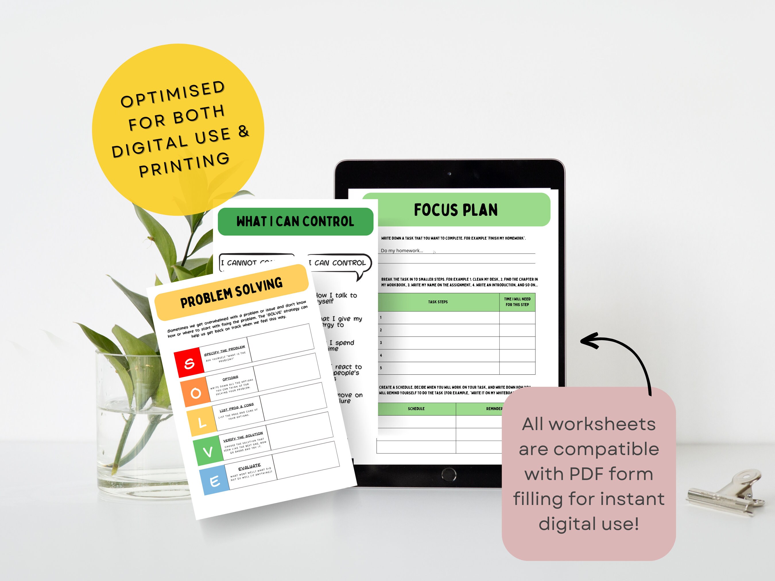 Kids ADHD Toolbox Bundle ADHD for Kids Planner Worksheets Children ...