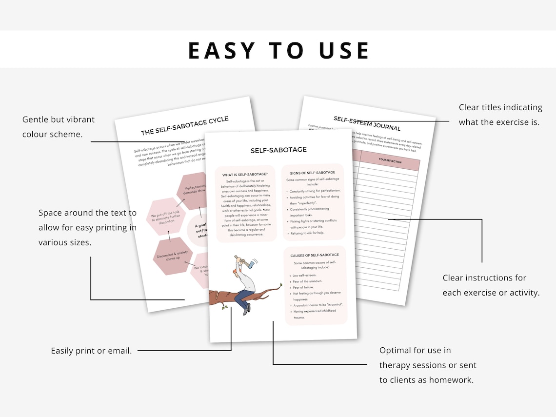 Self Sabotage Worksheets for Understanding and Overcoming Self ... Self Sabotage Worksheets for Understanding and Overcoming Self ...