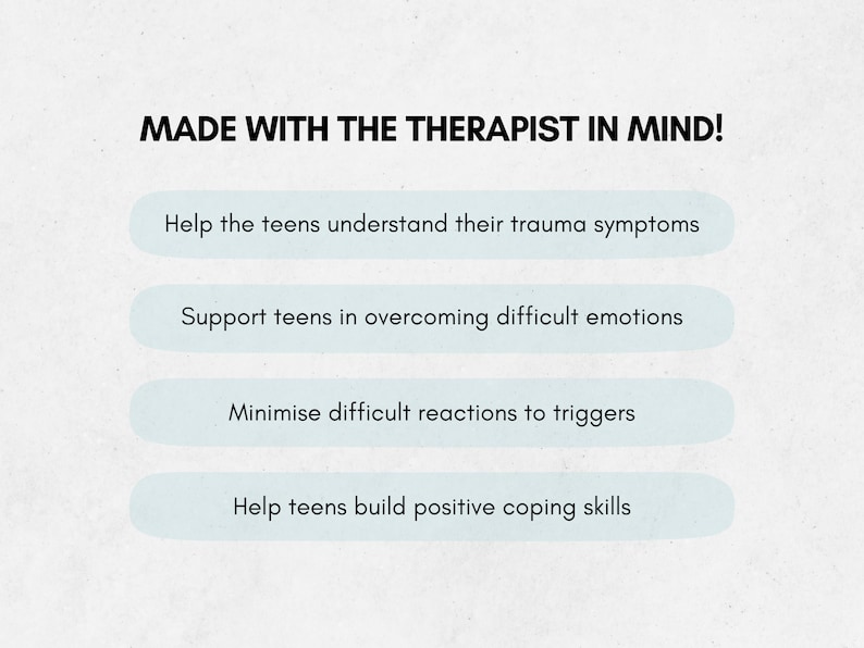 Trauma Coping Skills Workbook Bundle: CBT, PTSD Resources for Teens ...