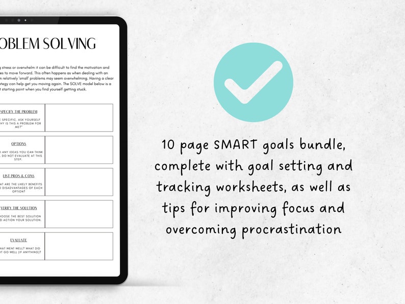 Goal Setting Worksheets & SMART Goal Tracker SMART Goal Planner SMART ...