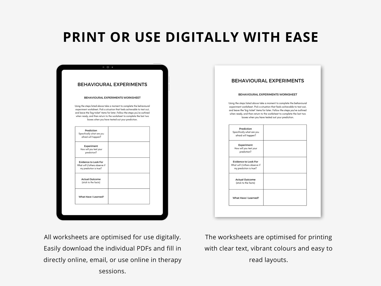 ADHD Worksheets Mega Bundle: CBT Therapist Resource for Teens & Adults ...