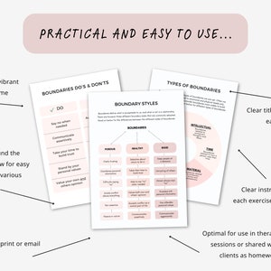 Boundary Setting Therapy Handout for Setting Healthy Boundaries and ...