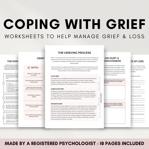 Grief Coping Skills for Adults - Etsy Australia