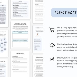 Grief and Loss Worksheets Bundle for Understanding and Managing ...