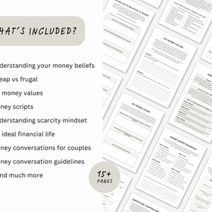 Money Psychology Worksheets: Financial Anxiety & Beliefs (printable ...