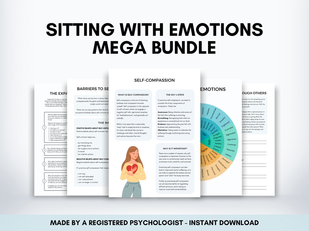 Sitting With Emotions Mega Bundle for Adults and Teens to Learn ...