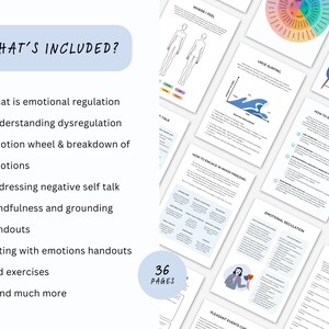 Emotional Regulation Worksheets: Dysregulation, Grounding Exercises ...