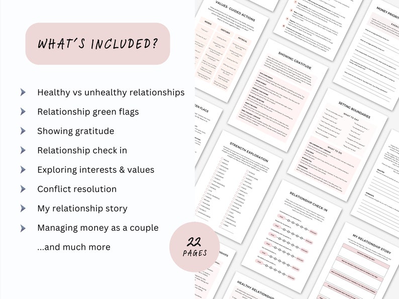 Relationship Worksheets for Couples: Exploring Values, Conflict ...