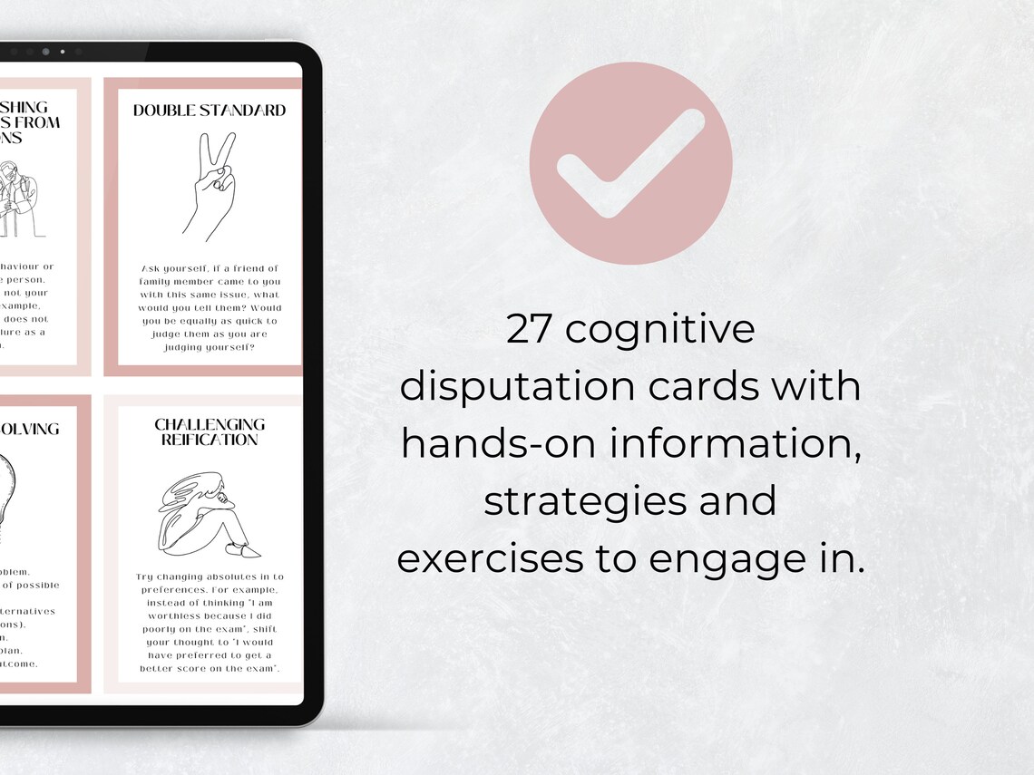 Cognitive Distortions Cards Bundle Thought Challenging for - Etsy
