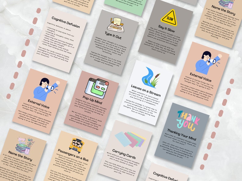 Anxiety Coping Cards Bundle Coping Skills Cards for Teens & Adults ...