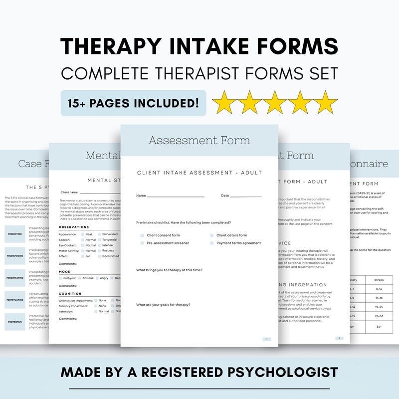 Therapy Clinical Intake - Etsy UK