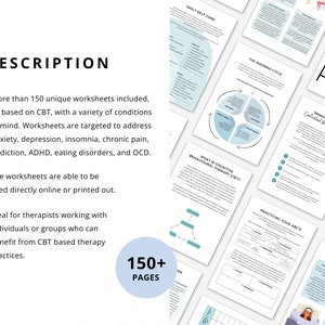 CBT Worksheets Mega Bundle: Therapist & Counselor Therapy Resources - Etsy