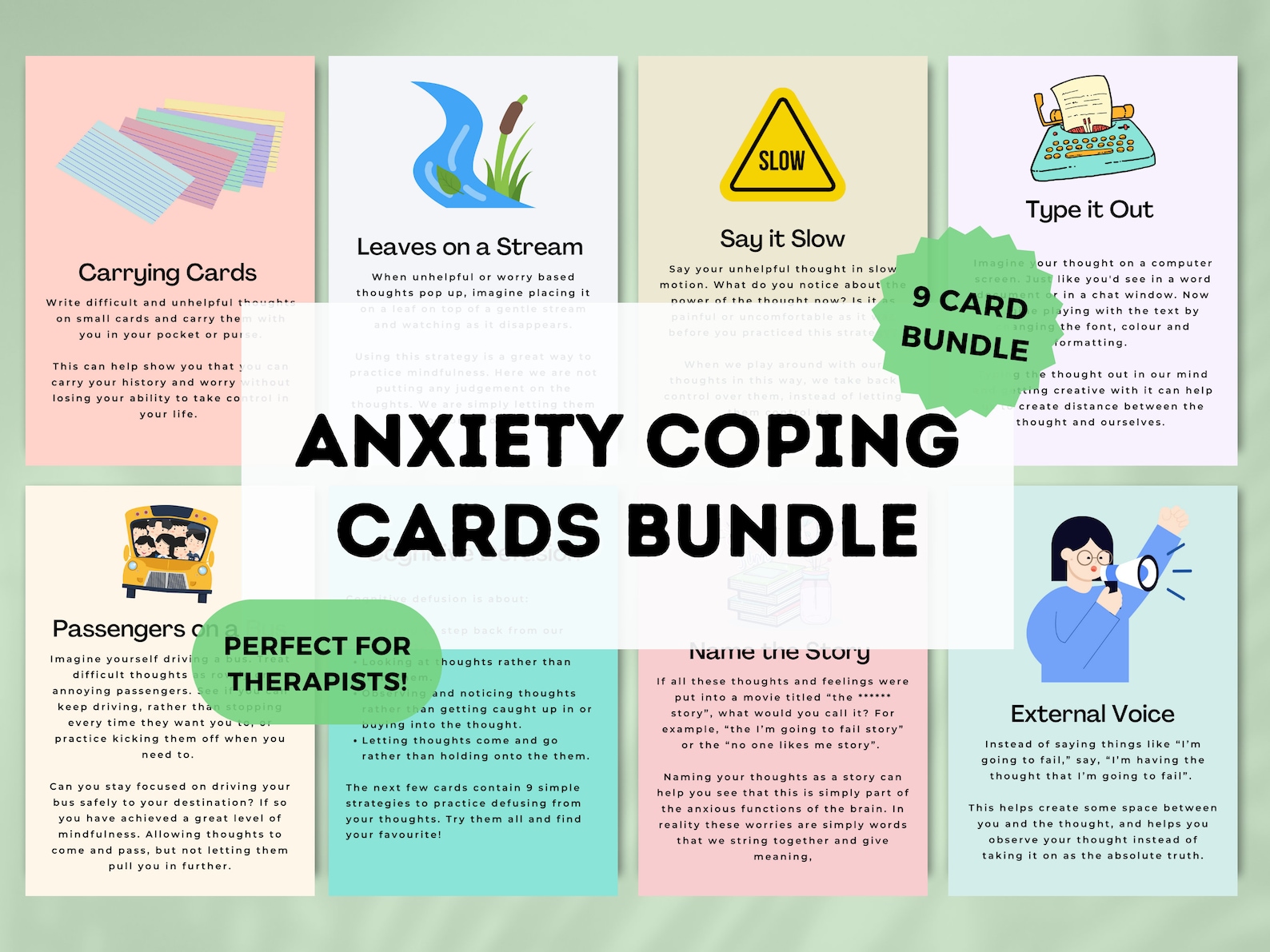 Teen Coping Skills Cards Bundle | Anxiety Coping Cards for Teens ...