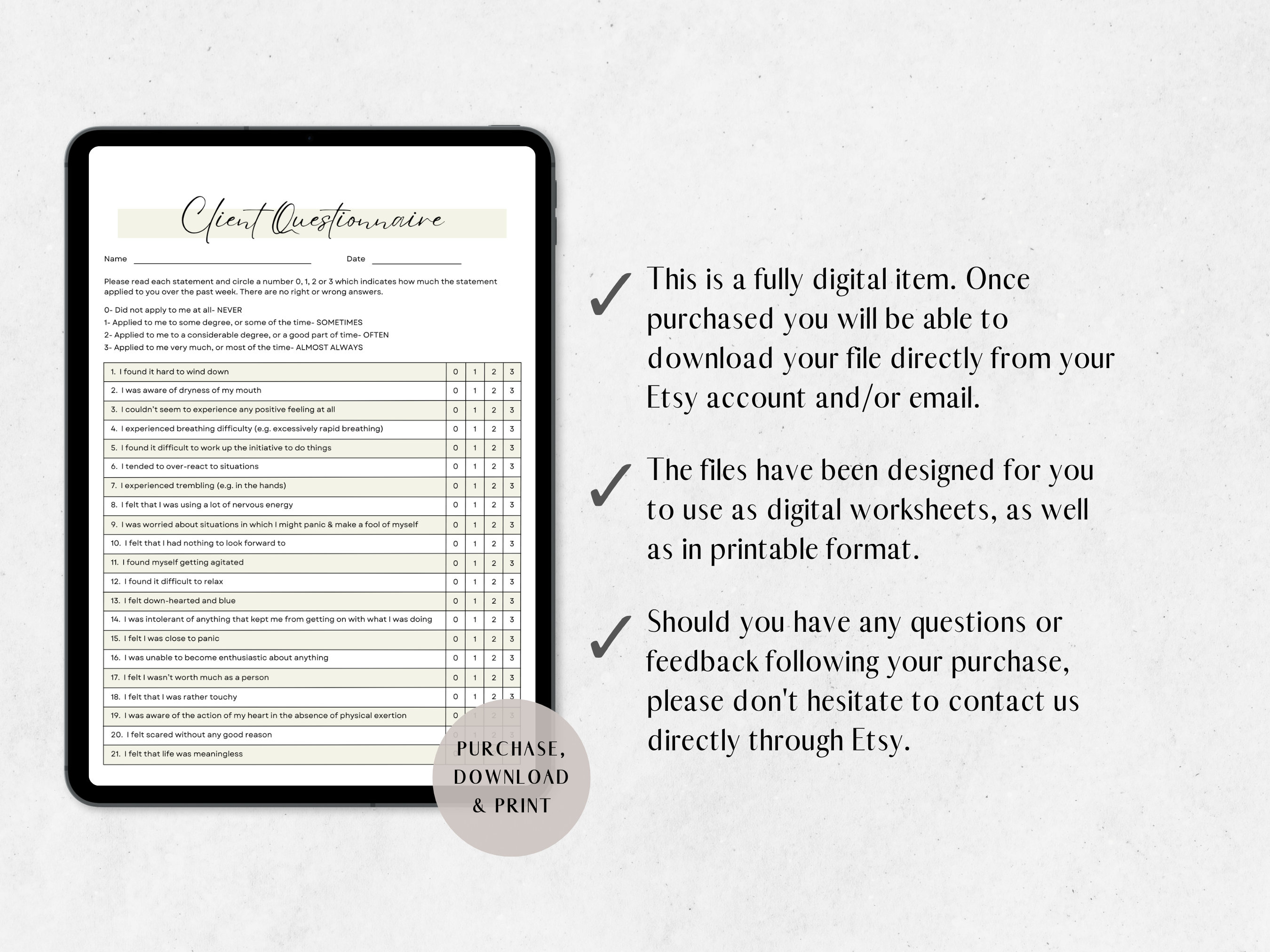 Therapy Intake Form Bundle, New Client Questionnaire, Psychotherapy ...