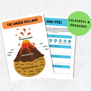 Anger Worksheets Kids Therapy Bundle | Kids Anger Management Worksheets ...