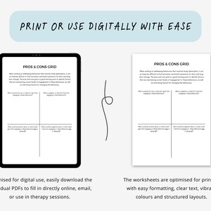 CBT Worksheets for Body Dysmorphia & Acceptance of Body Image and Body ...