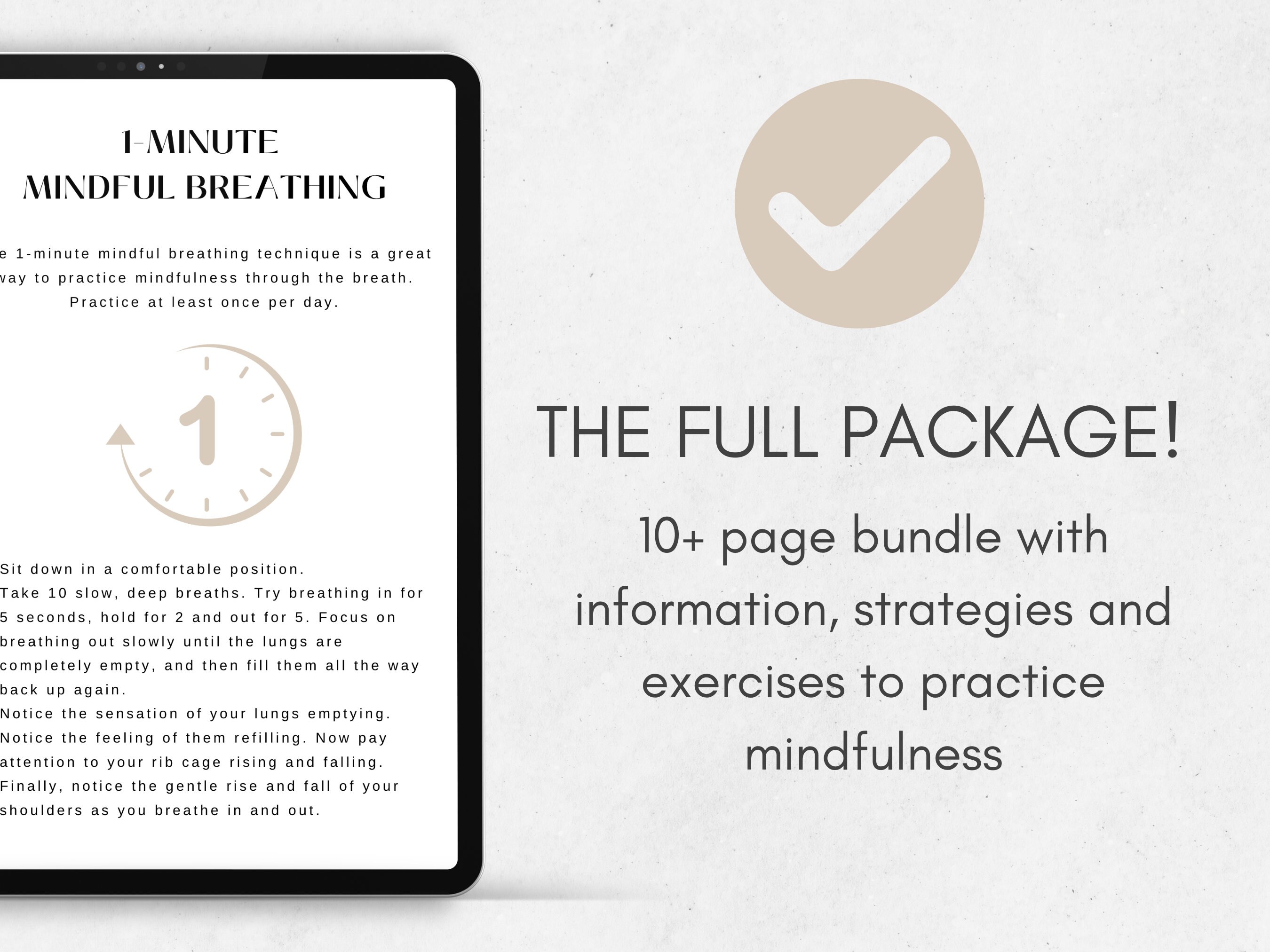 Mindfulness & Grounding Worksheets Bundle Mindfulness - Etsy Australia