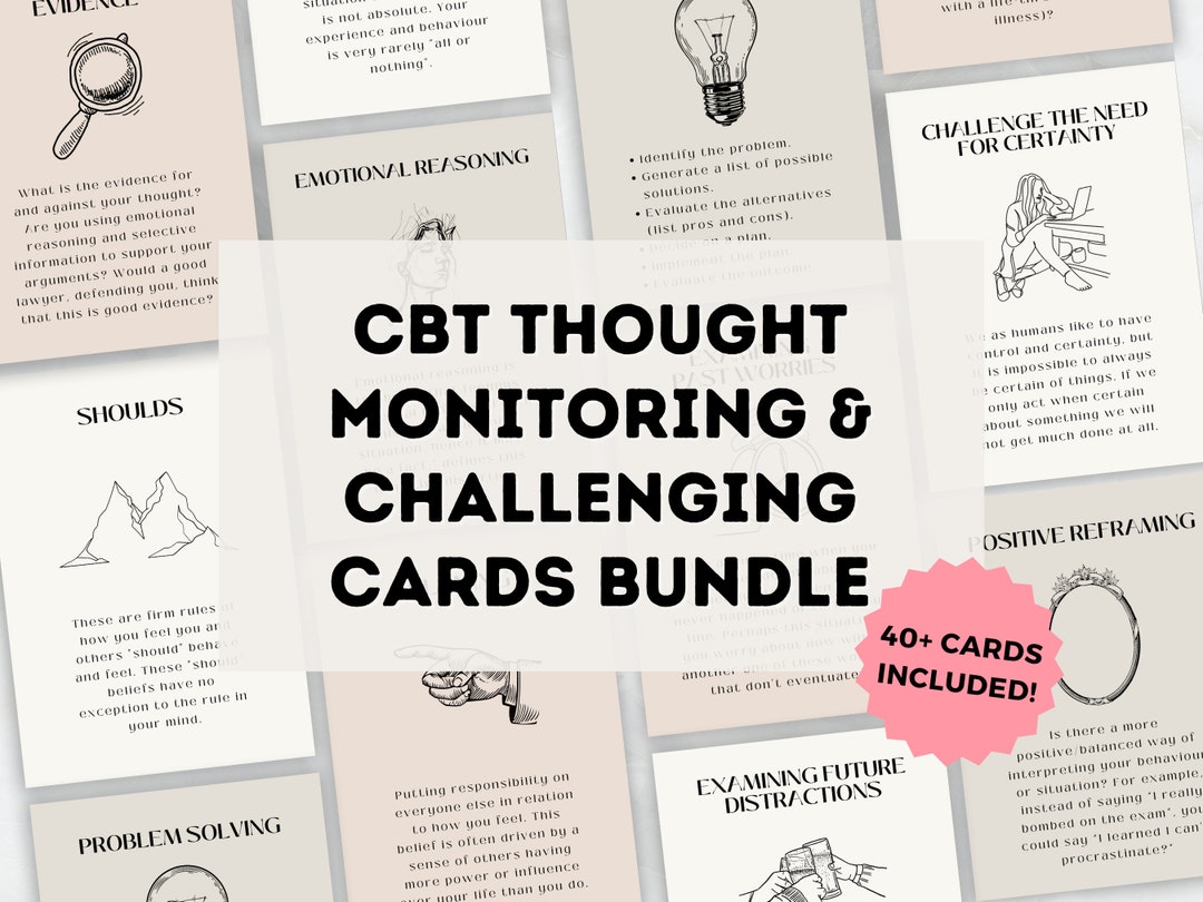 Unhelpful Thinking Cards Bundle | Cognitive Bias | Mindfulness Cards ...