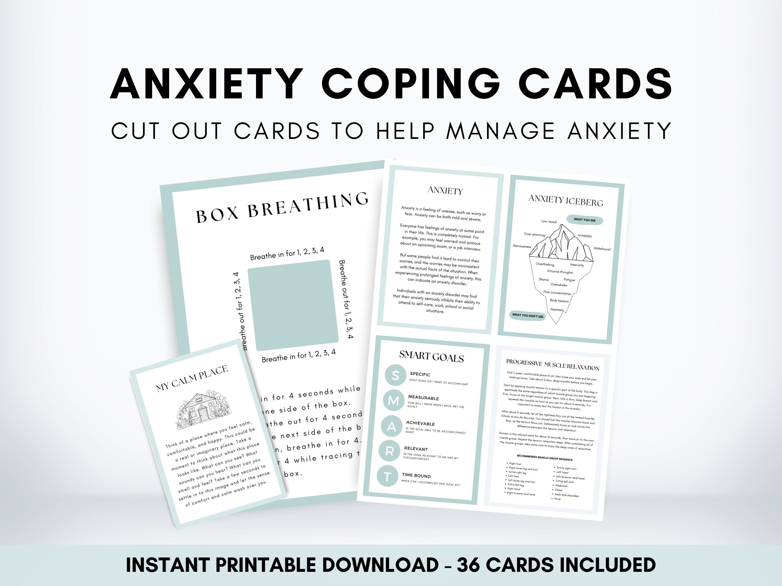 Coping Skills Cards for Anxiety, Proven Strategies for Anxiety ...