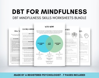 DBT Mindfulness What and How Skills Worksheet - Etsy