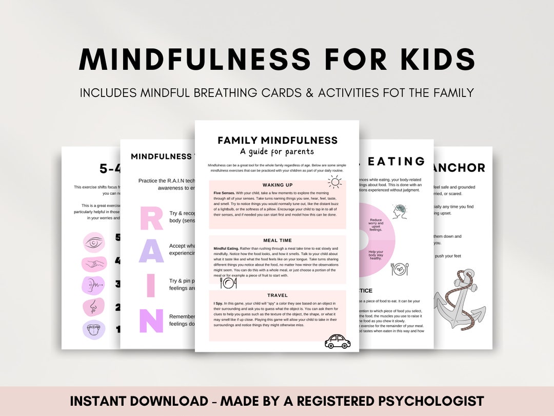 Mindfulness Activities for Kids, Emotional Regulation and Identifying ...