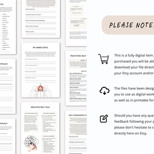 Negative Self-talk Therapy Worksheets: CBT Inner Critic (digital ...