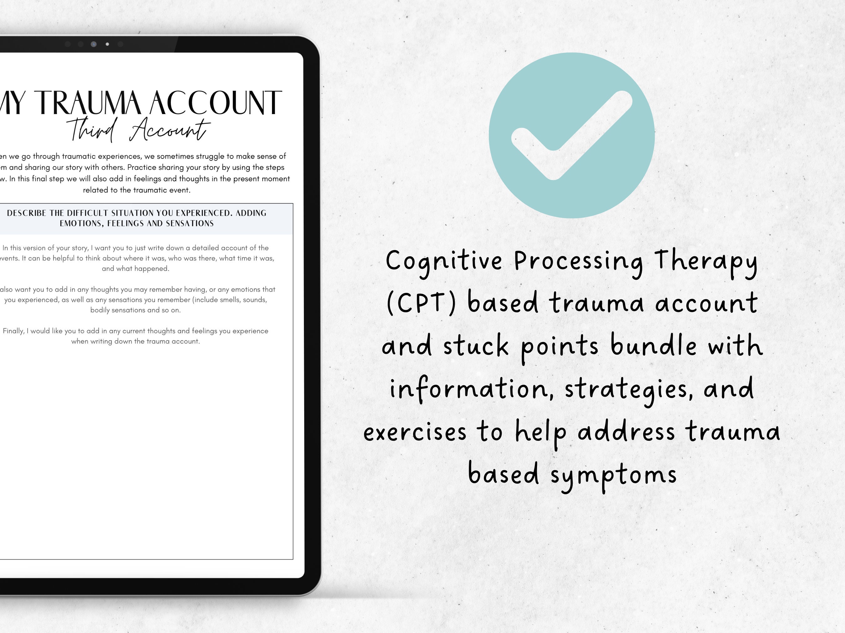 CPT Trauma Therapy Worksheets Bundle Trauma Healing Bundle - Etsy
