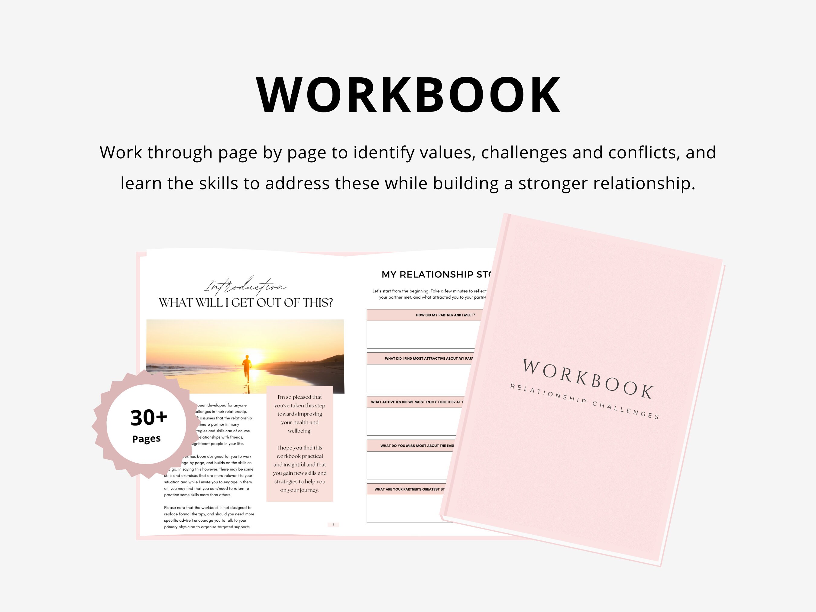 Relationship Workbook for Couples and Individuals, Marriage Counseling ...