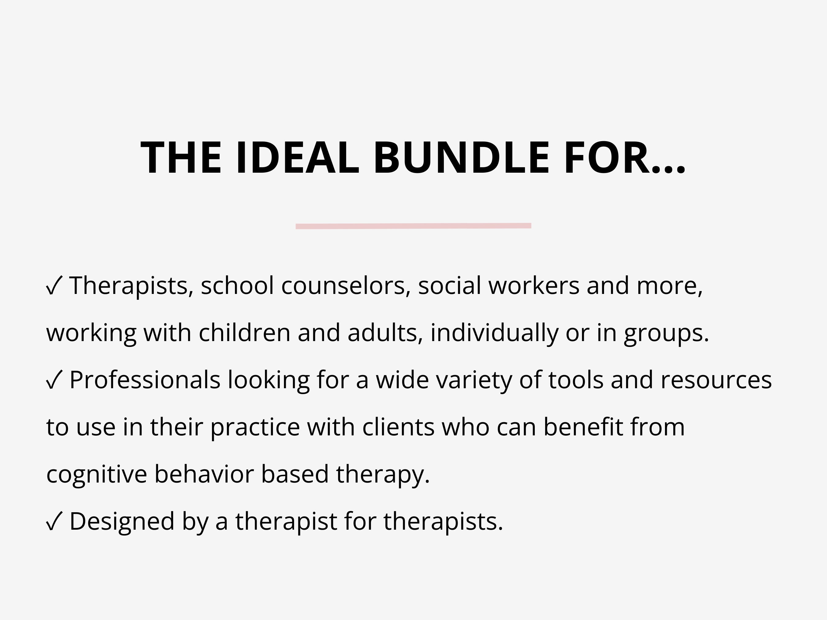 CBT Mega Bundle Lifetime Shop Access for Therapist or Counselor, CBT Worksheets for Kids and ...