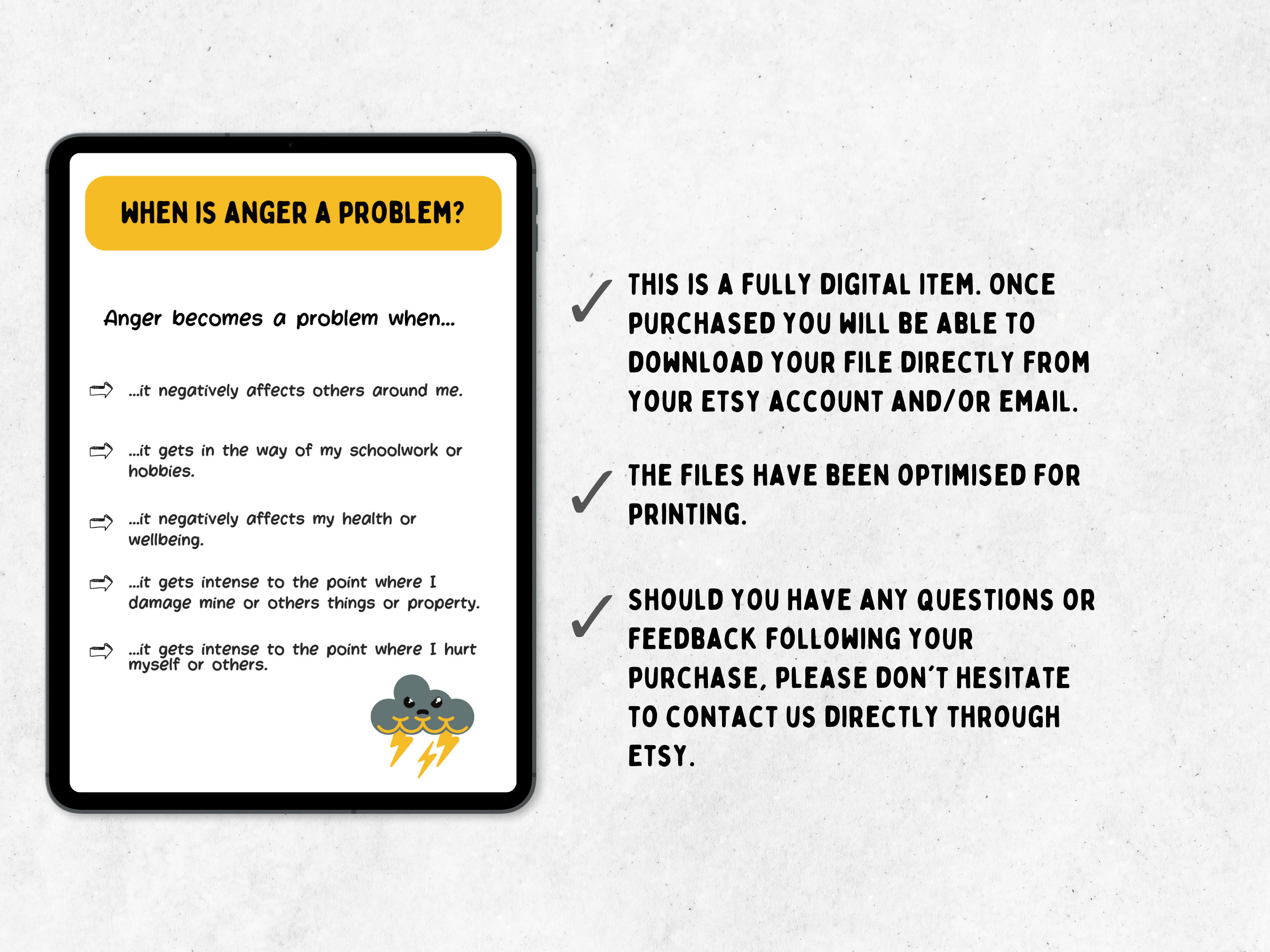 Anger Worksheets Kids Therapy Bundle Kids Anger Management Worksheets ...