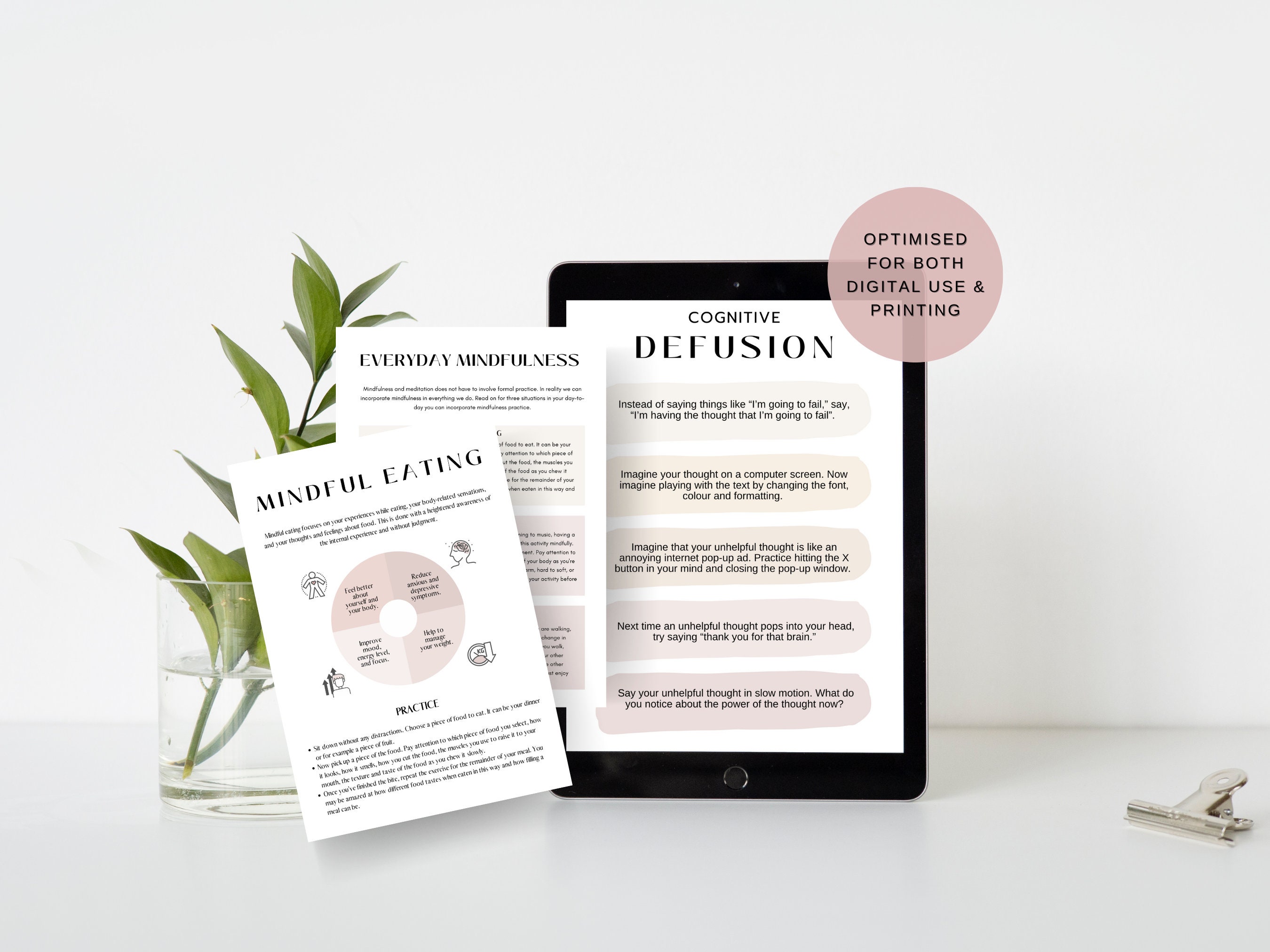 Mindfulness Worksheets Mega Bundle Mindfulness Workbook Planner Mindful ...