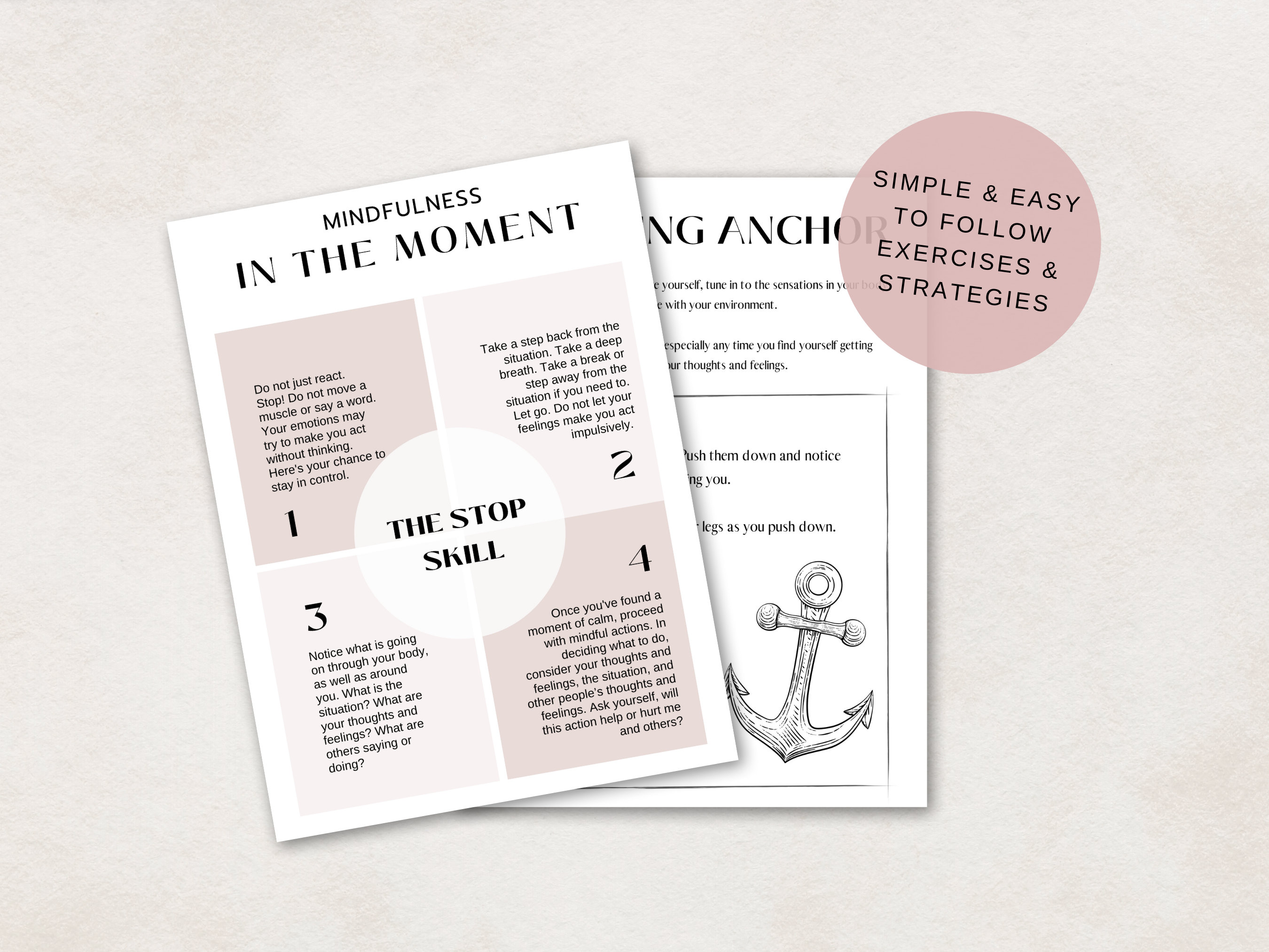 Mindfulness Worksheets Mega Bundle Mindfulness Workbook Planner Mindful ...