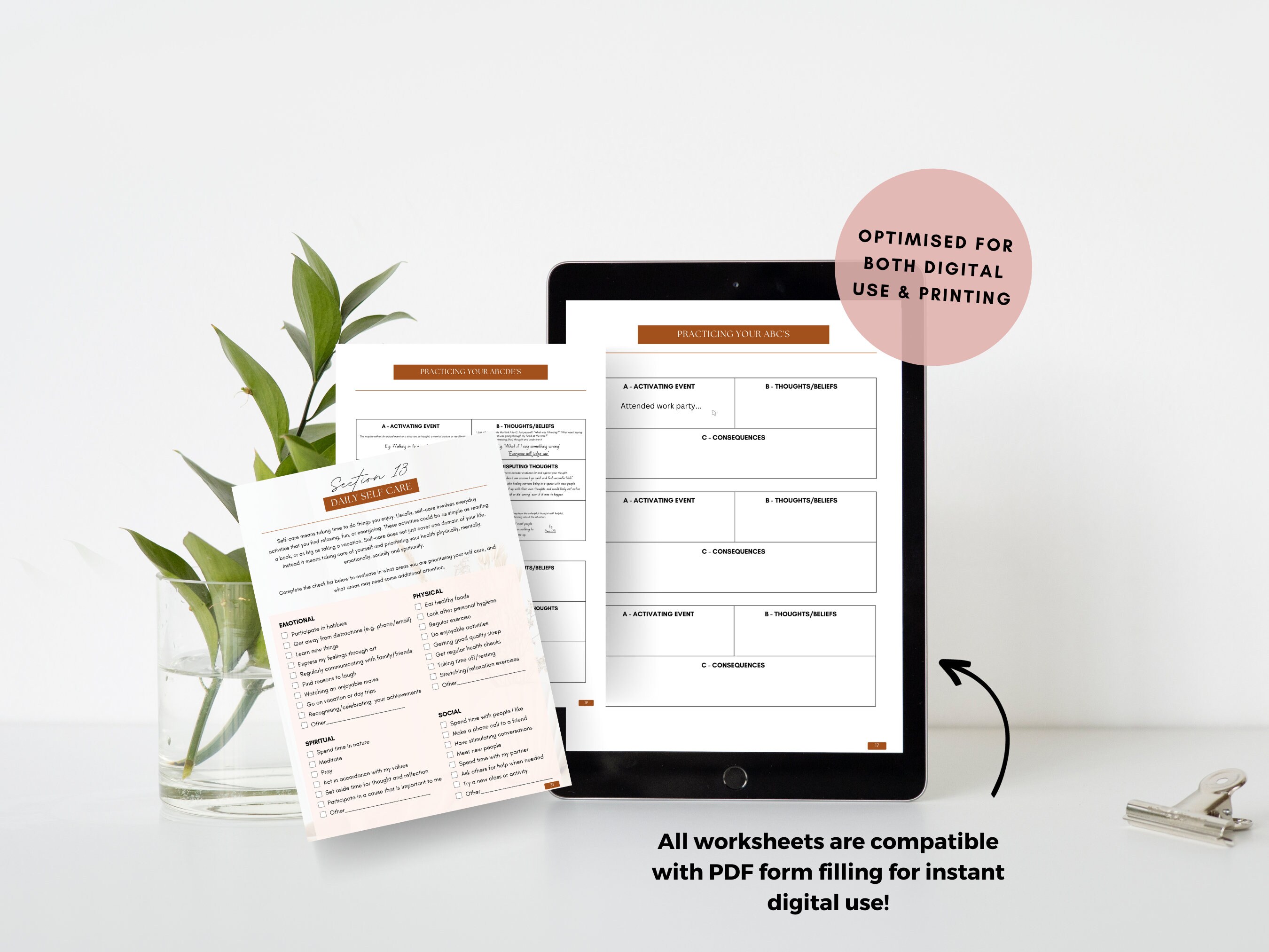 CBT Worksheets for Anxiety Bundle, Uncovering Unhelpful Thoughts ...