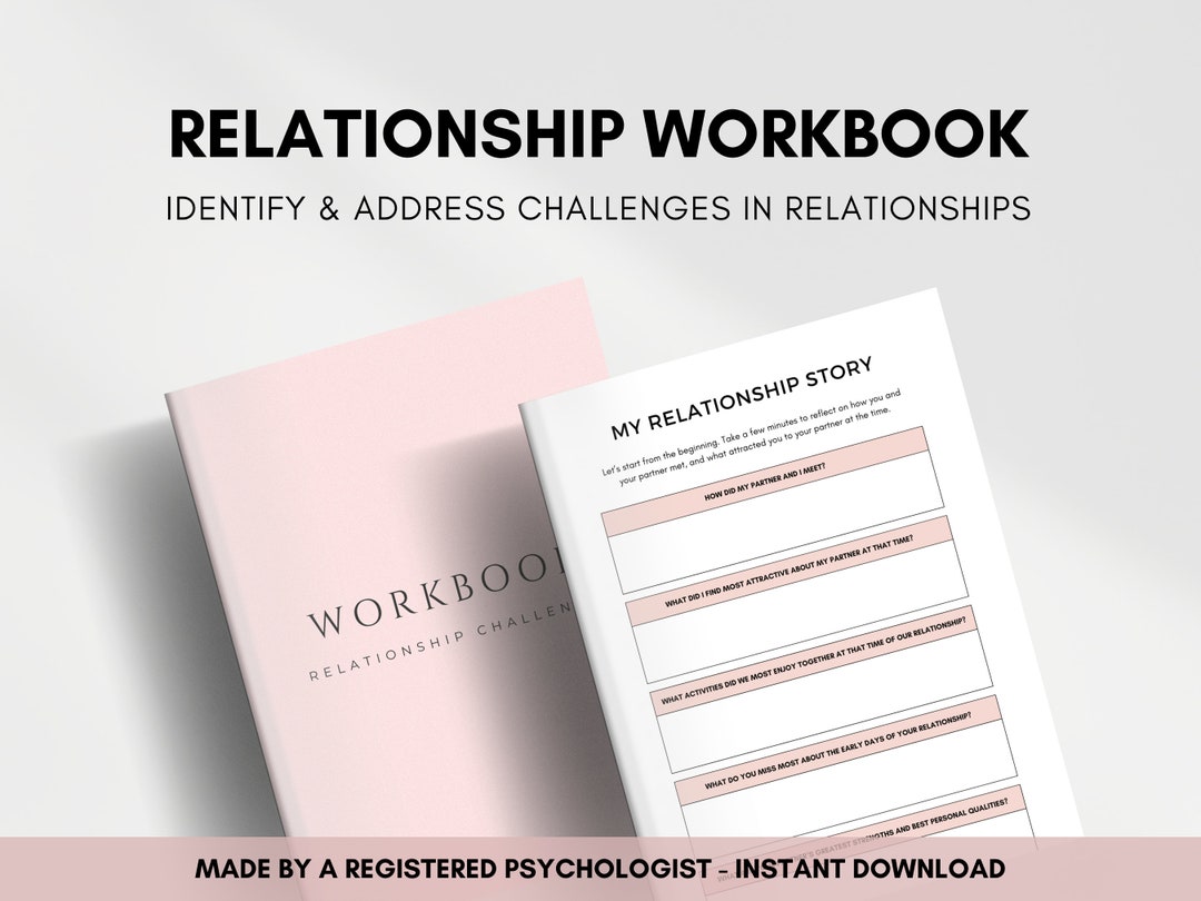 Relationship Workbook for Couples and Individuals, Marriage Counseling ...