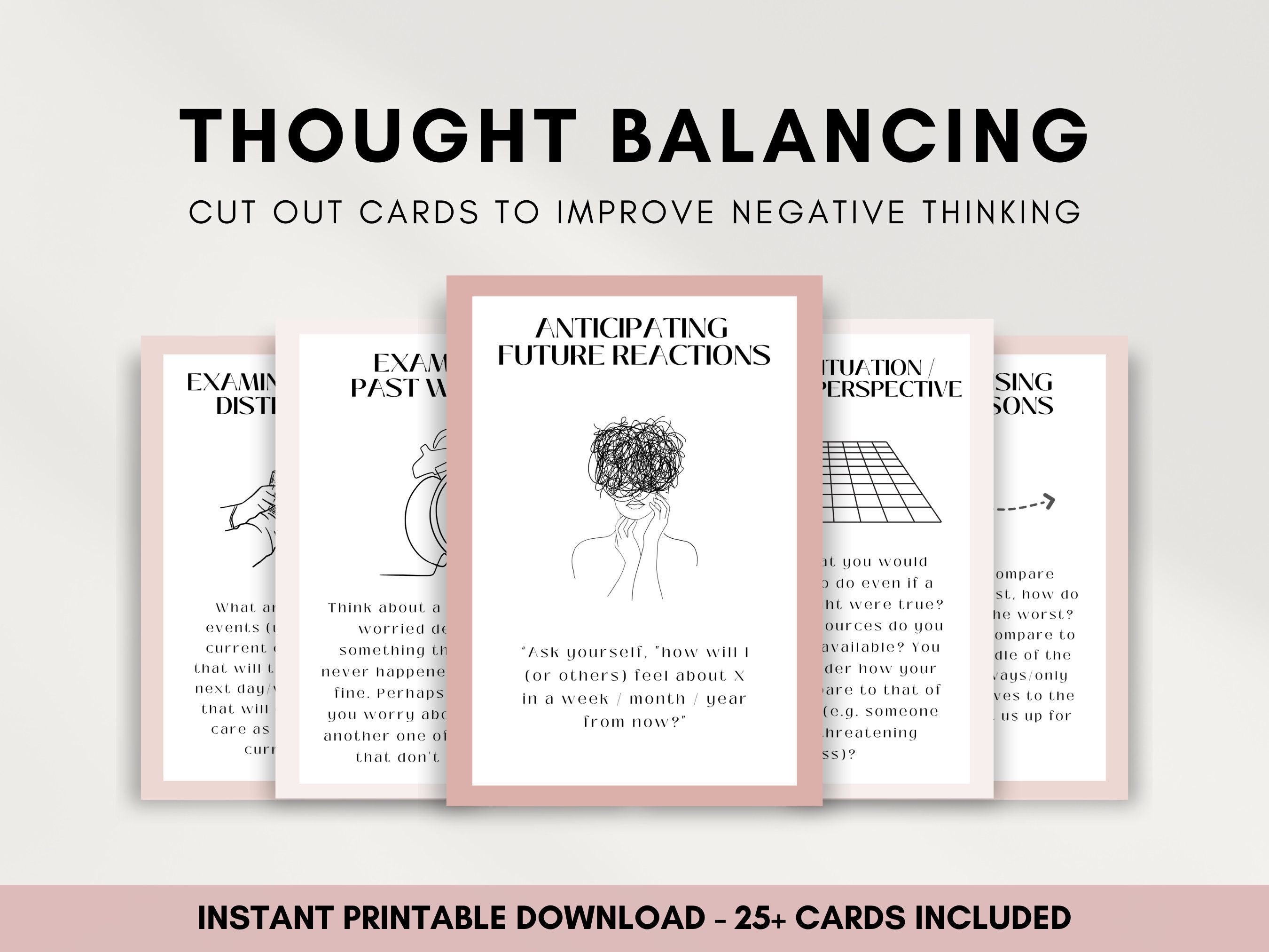Cognitive Distortions Cards: Thought Challenging, Therapist Resources ...