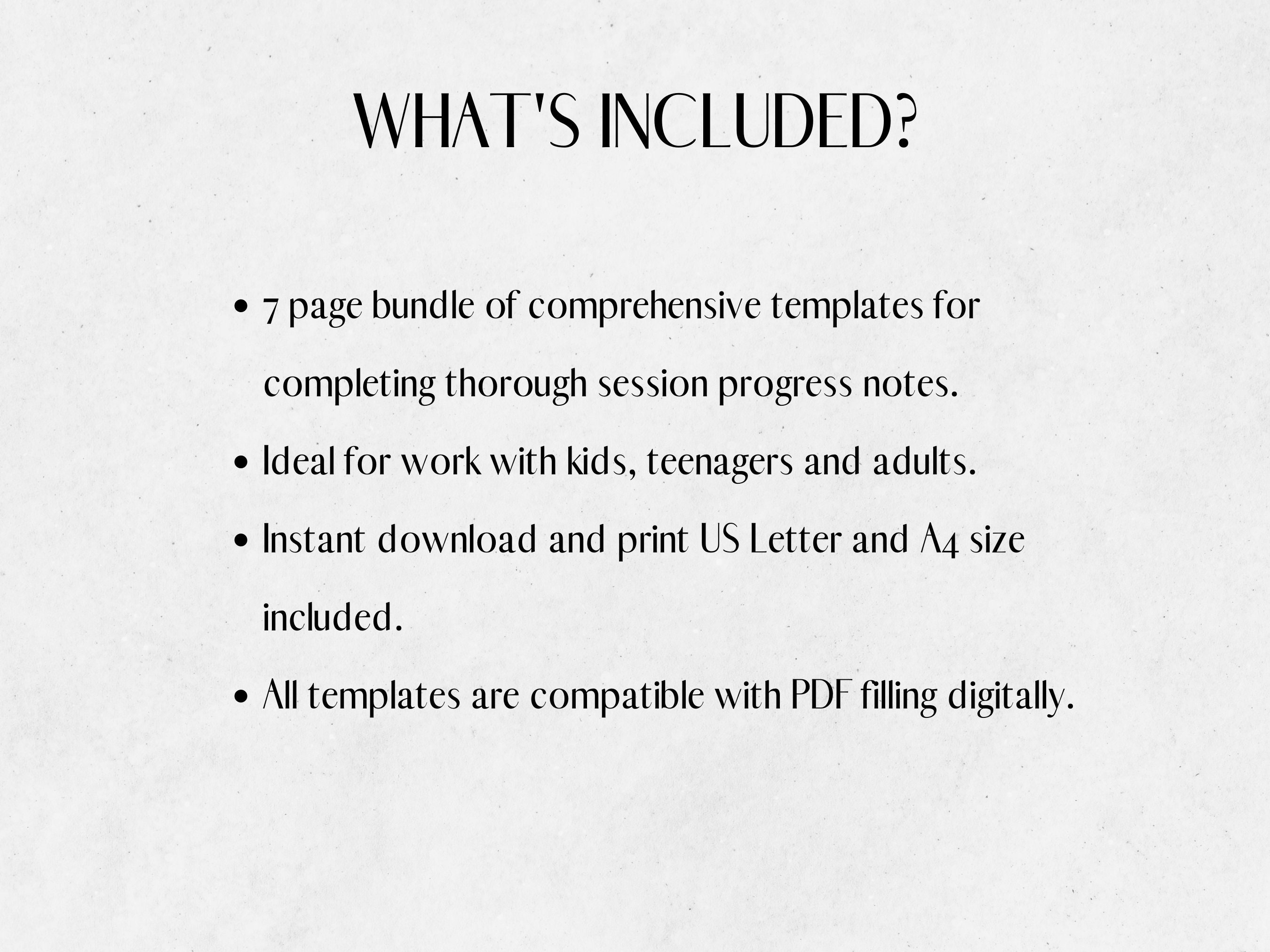 Therapy Session Notes Template: Counselor Psychotherapy Forms (PDF) - Etsy