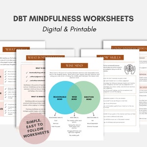 DBT Worksheets Bundle | DBT Skills for Teens | DBT Workbook Mental ...